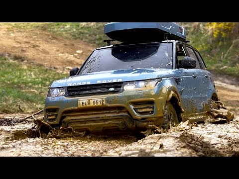 1/10 Scale |LAND ROVER| RANGE ROVER SPORT Muddy Off-road Driving | RC4WD D90 chassis 4X4 RC Car