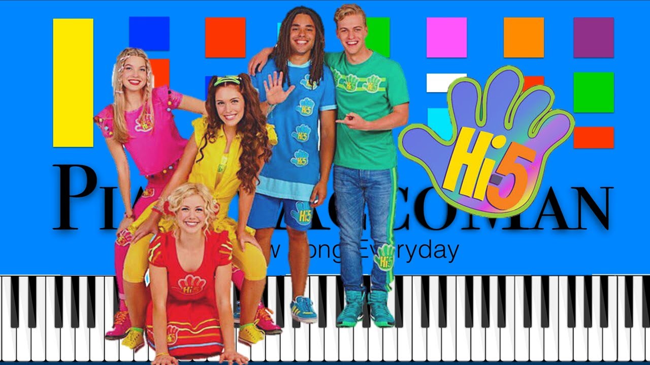 Hi 5 - Living In A Rainbow - Slow Easy Medium Piano Tutorial 4K - YouTube