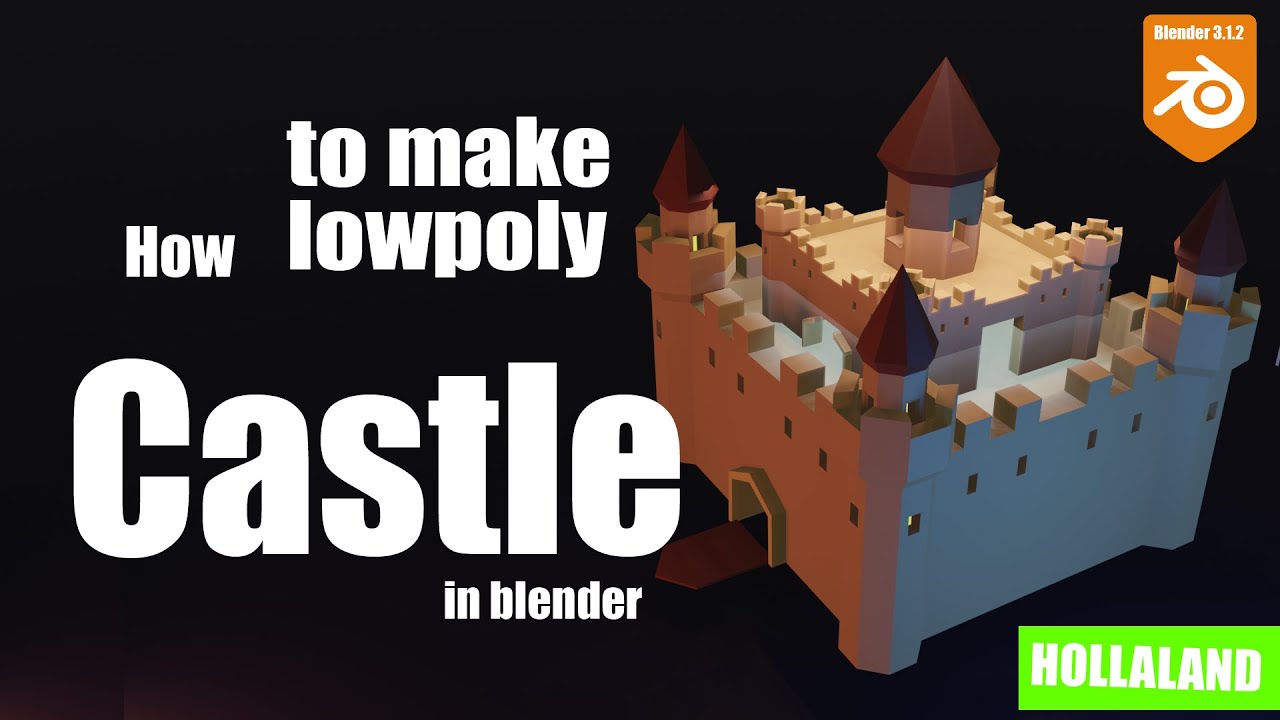 How to make low poly Castle in blender? - YouTube