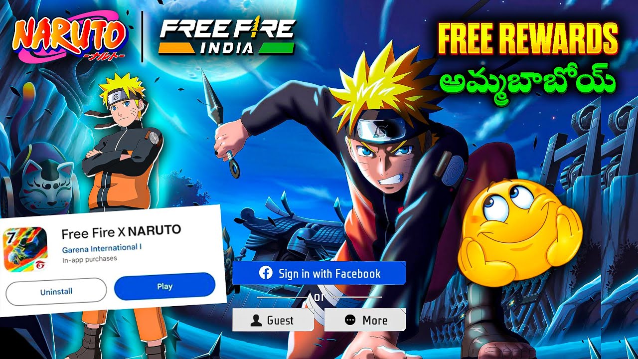 FreeFire X Naruto Collaboration 🥳| FreeFire India Collab With Naruto 🥵 ...