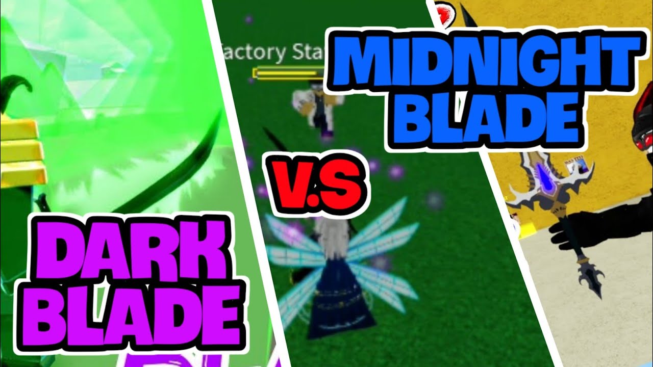 SO SÁNH MIDNIGHT BLADE VS DARK BLADE UPDATE 12 BLOX FRUITS - ROBLOX ...