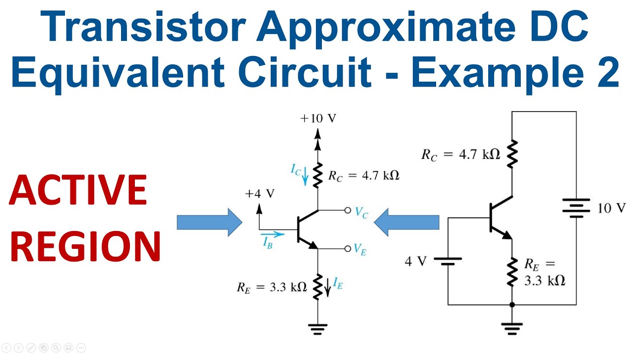 [18a] Bipolar transistor approximate model DC equivalent circuit ...