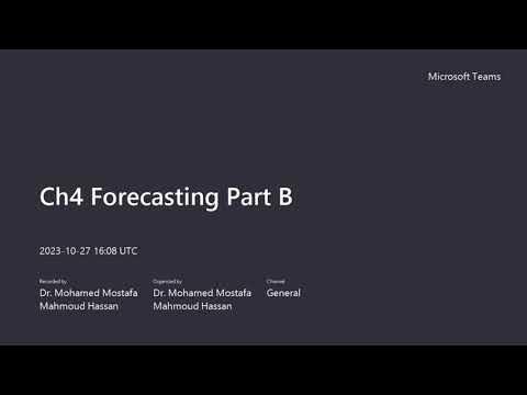 Ch4 Forecasting Part B - YouTube