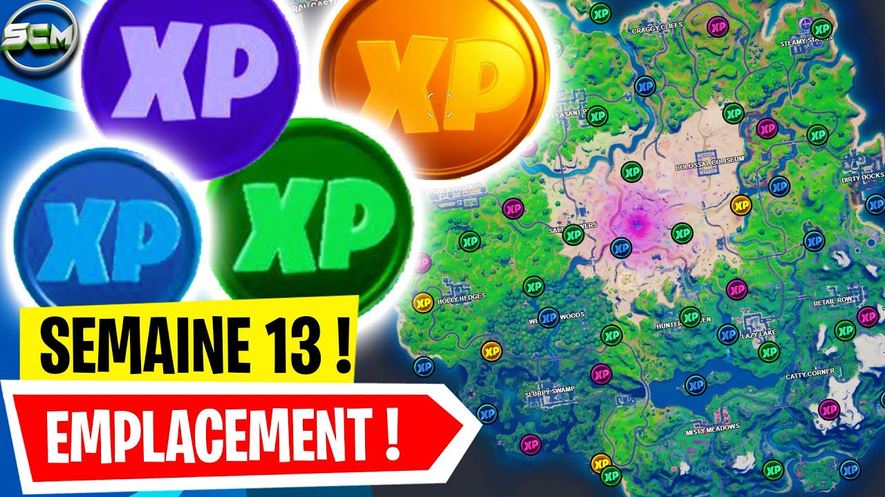 TOUTE LES PIÈCE D'XP SEMAINE 13 SAISON 5 FORTNITE, ALL XP COINS WEEK 13 ...