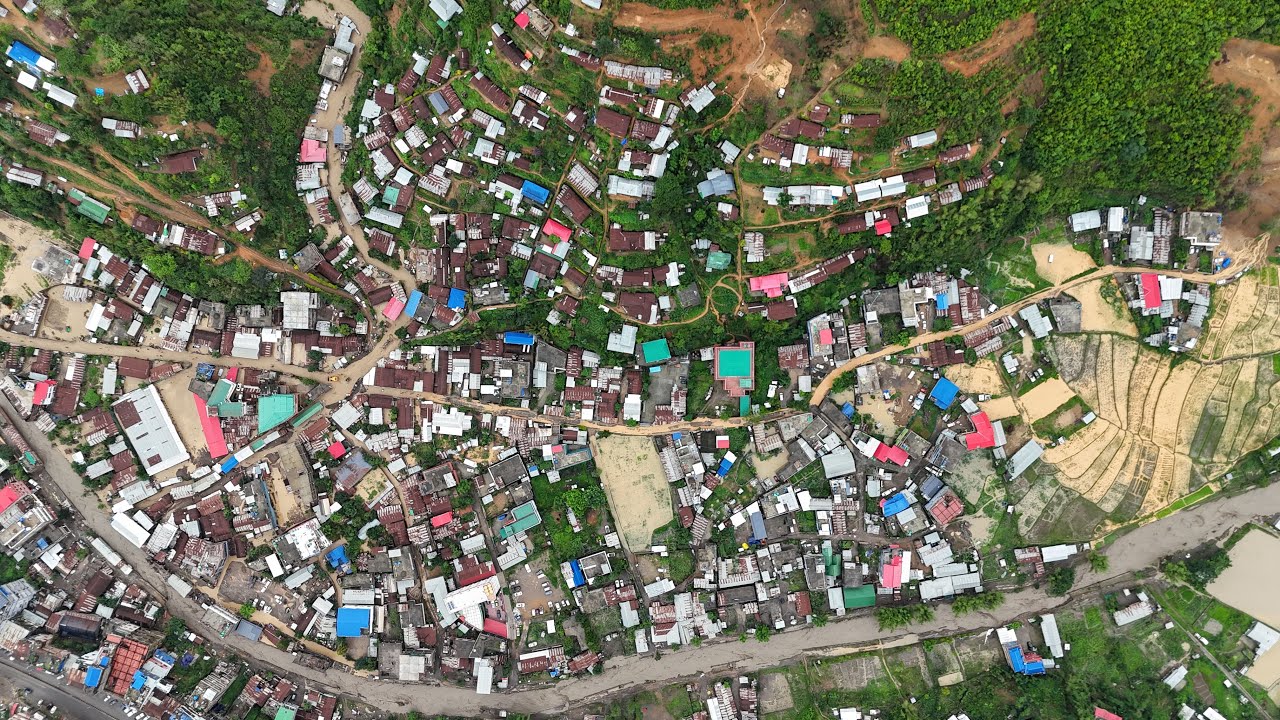 Aerial view of viewland colony after the heavy rain - YouTube
