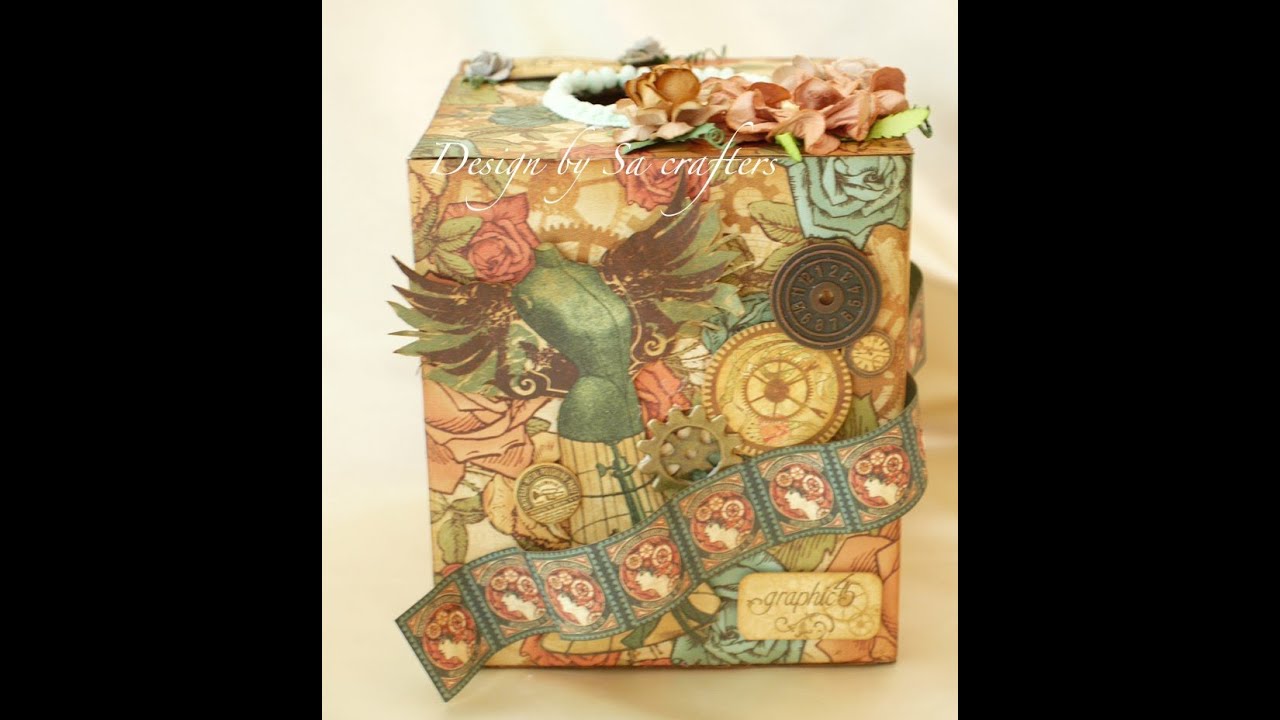 Altered cardboard tissue box holder - YouTube