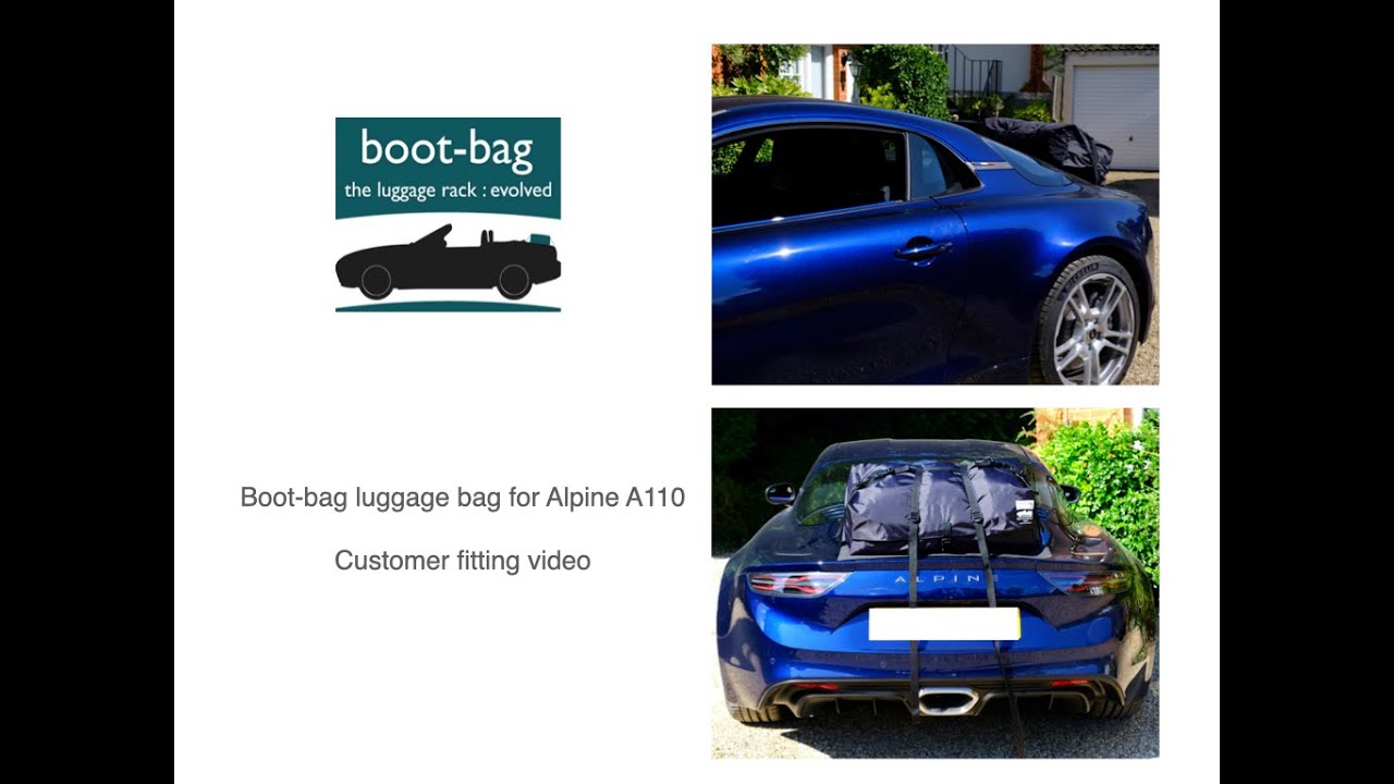 Alpine A110 Luggage Rack Alternative Boot-bag original - YouTube