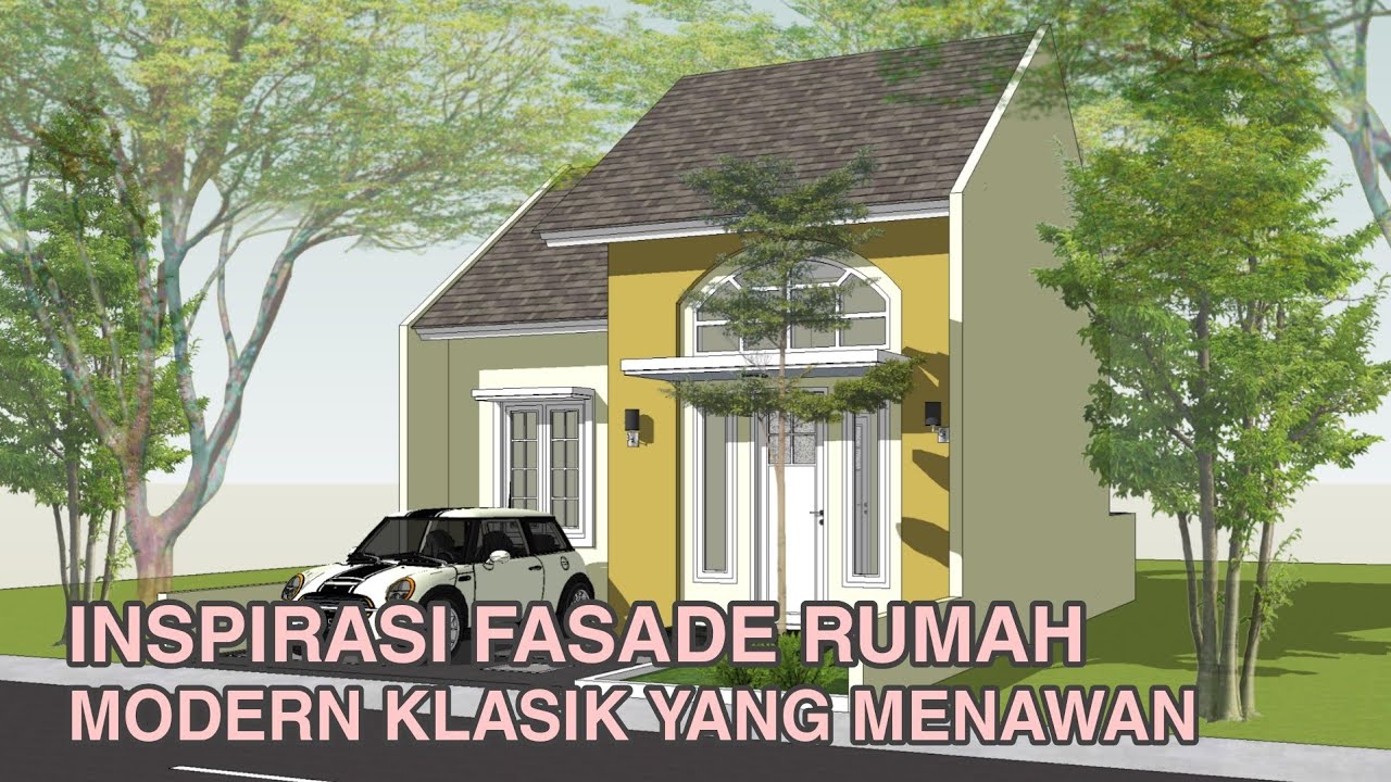 INSPIRASI FASADE RUMAH MODERN KLASIK 1 LANTAI DILAHAN UK. 7 X 12. - YouTube