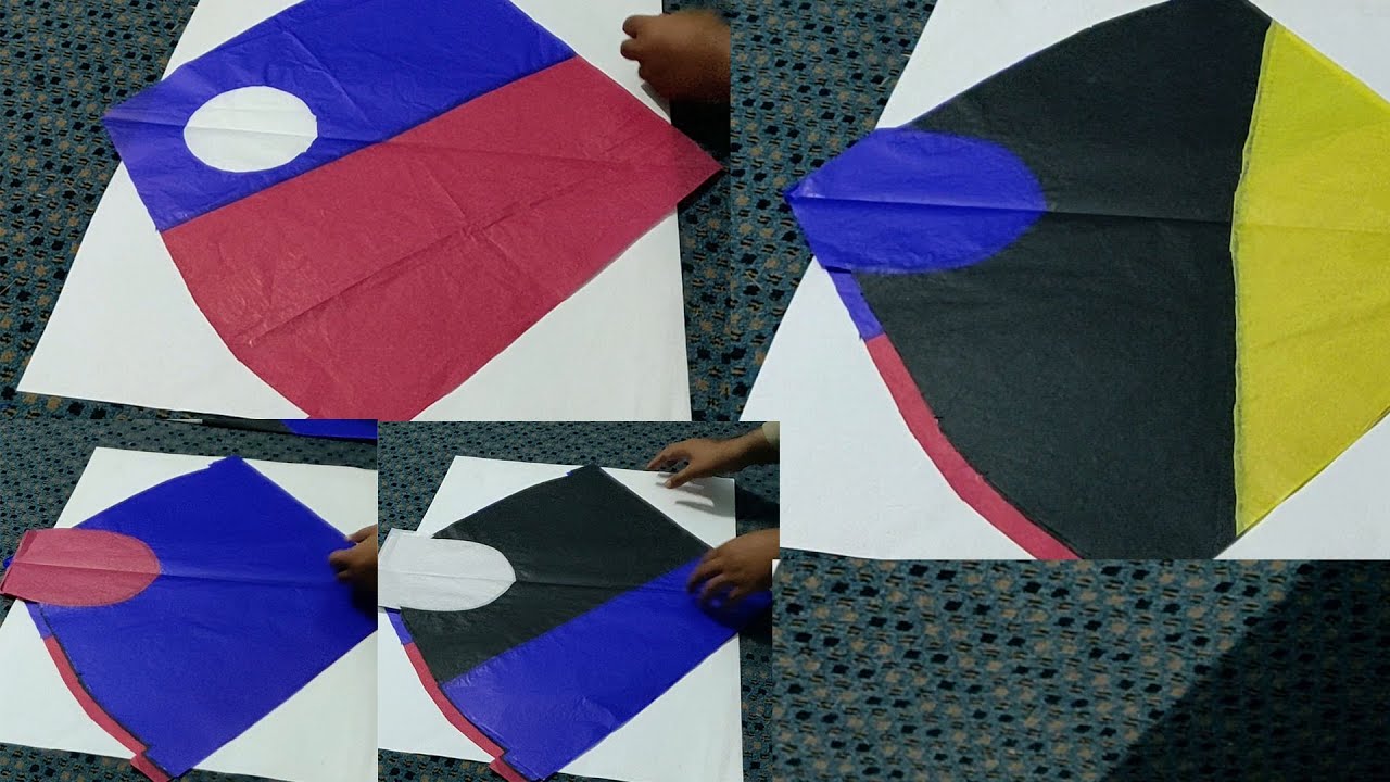 New Kite Designs by self made (Patang k new designs) - YouTube