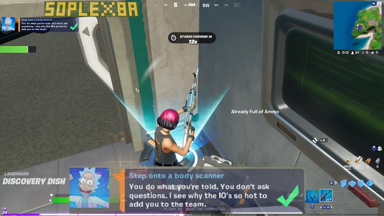 STEP ONTO A BODY SCANNER - Fortnite - (Season 7 week 2 Challange) - YouTube