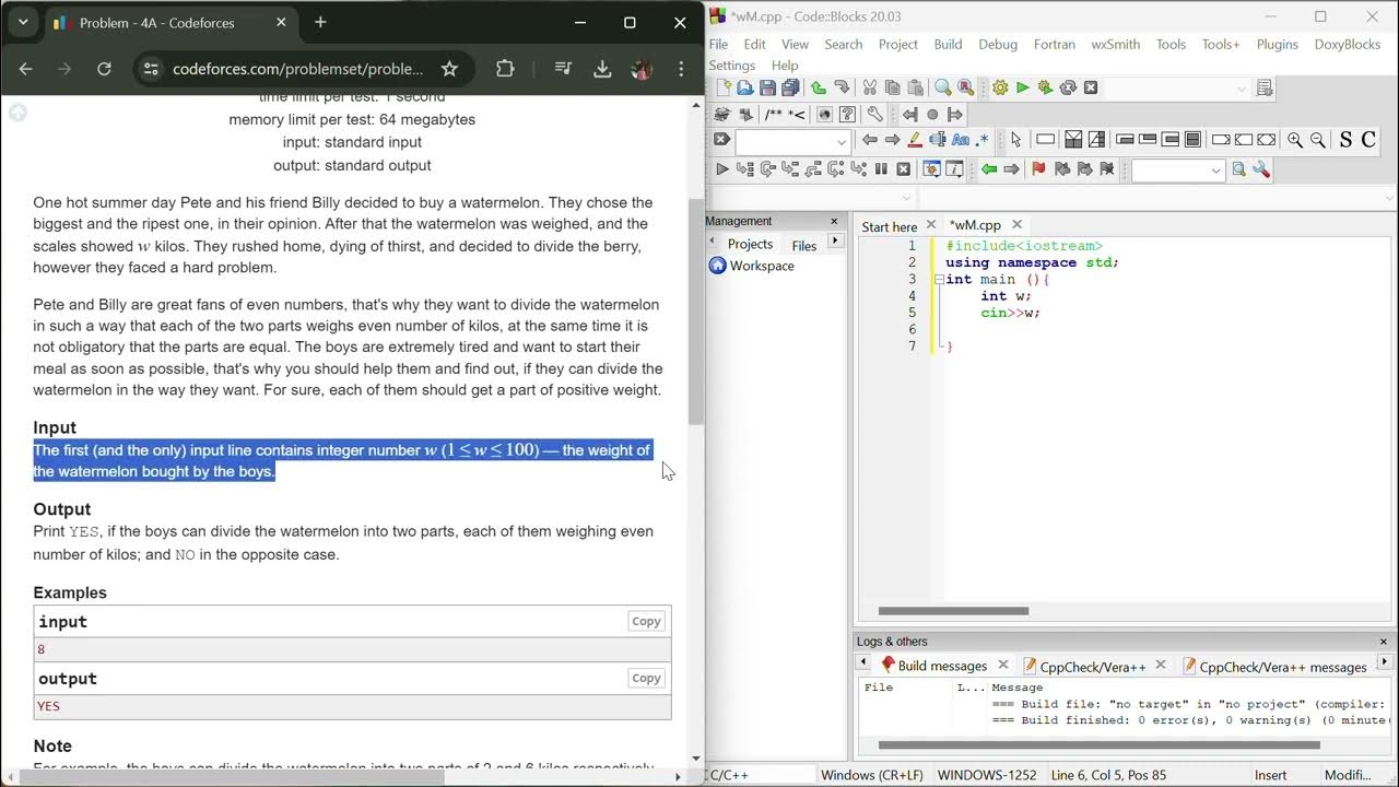 PROBLEM - 4A - CODEFORCES // WATERMELON // C++// BANGLA - YouTube