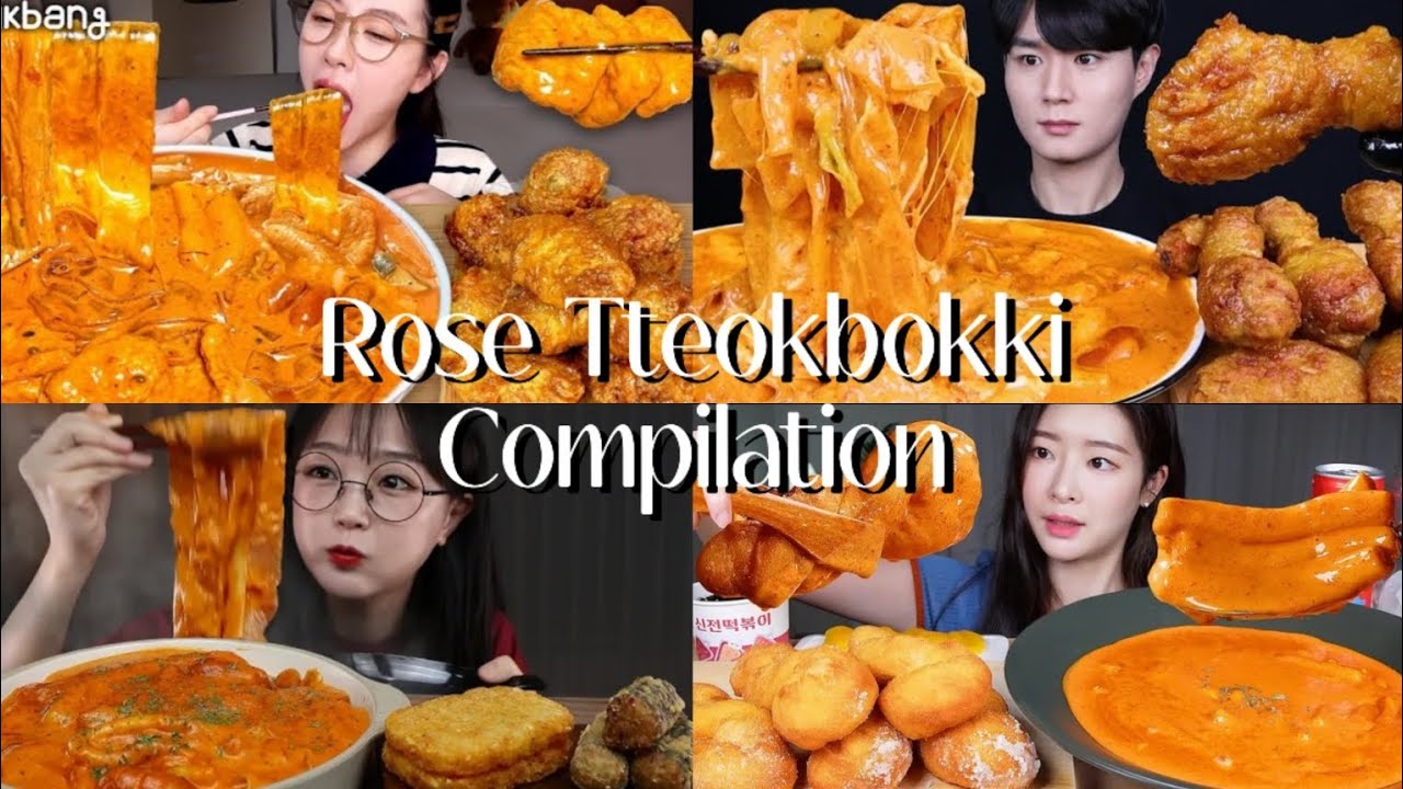 *ASMR* ROSE TTEOKBOKKI COMPILATION - YouTube