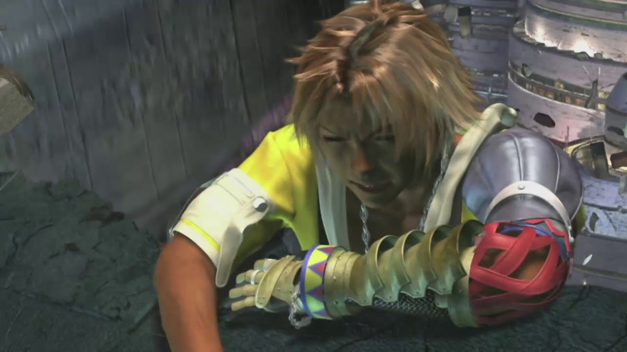 Tidus & Auron run from Sin - YouTube