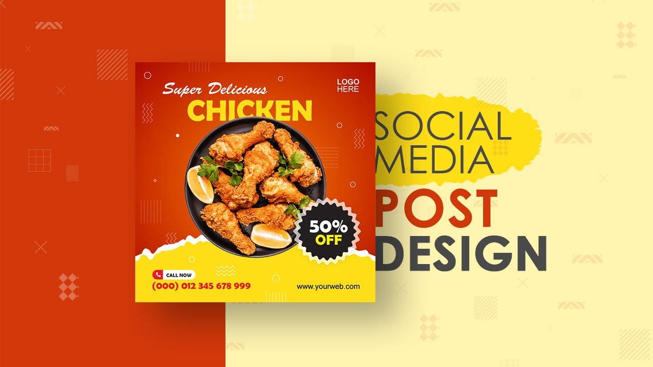 Social Media Post Design in Adobe Illustrator| Illustrator Tutorial ...