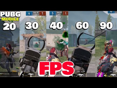 PUBG MOBILE | 20 FPS🤕 vs 30 FPS🤧 vs 40 FPS🤔 vs 60 FPS🙂 vs 90 FPS🔥 | RESPECT for 20 fps players👏 ...