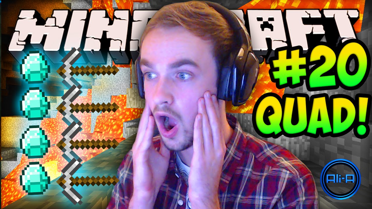 MINECRAFT (How To Minecraft) - w/ Ali-A #20 - "QUAD DIAMONDS!" - YouTube