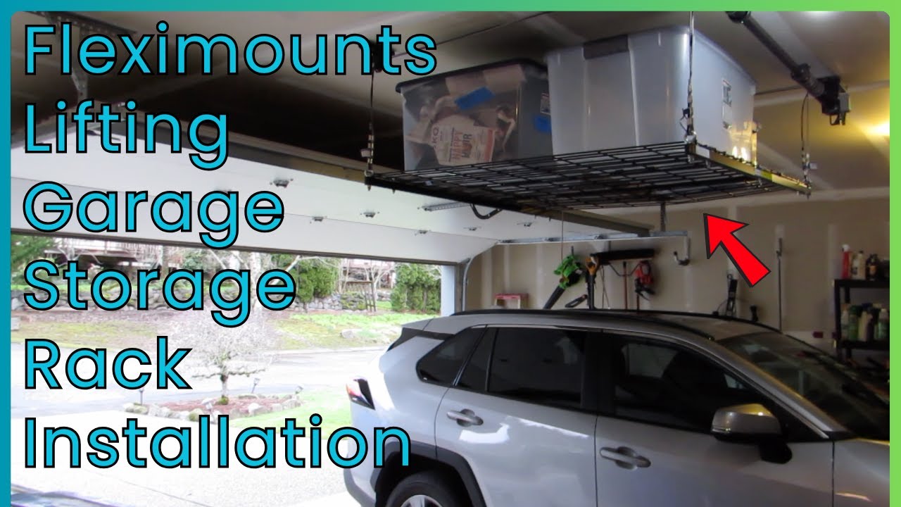 How To Install A Fleximount Lifting Garage Storage Rack - YouTube