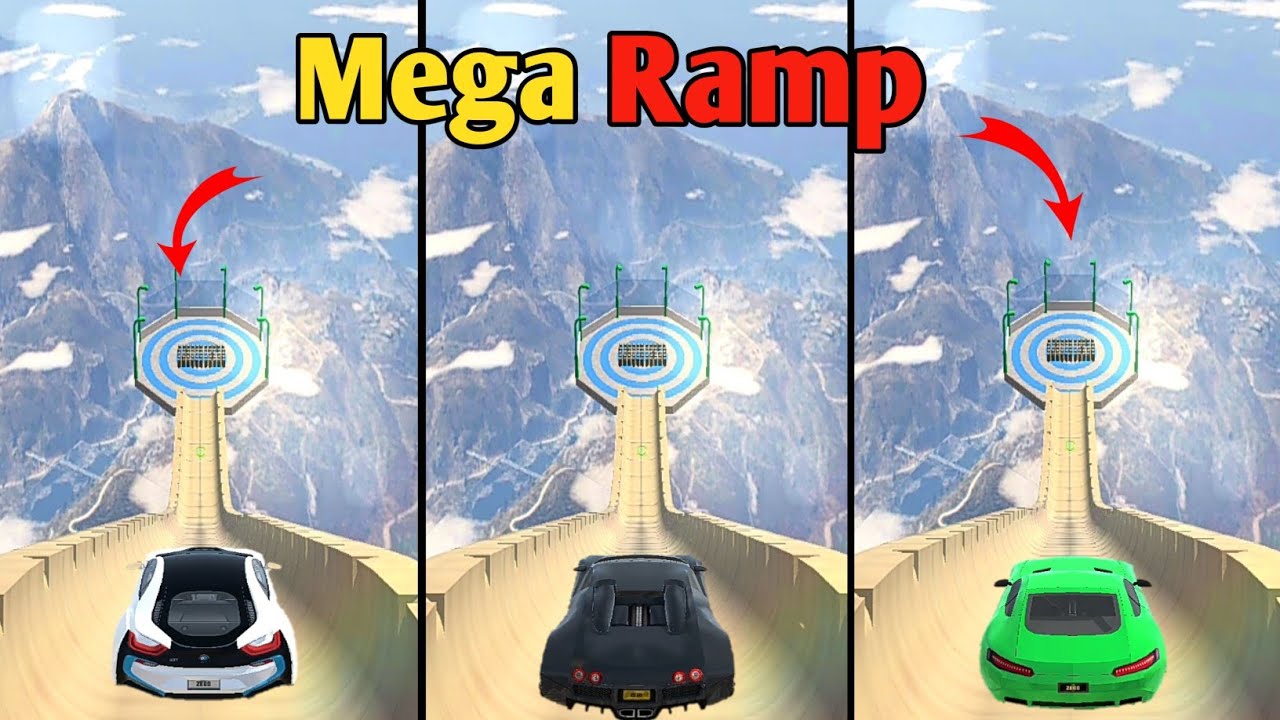 Mega Ramp VS Super Cars in Car crash simulator! - YouTube