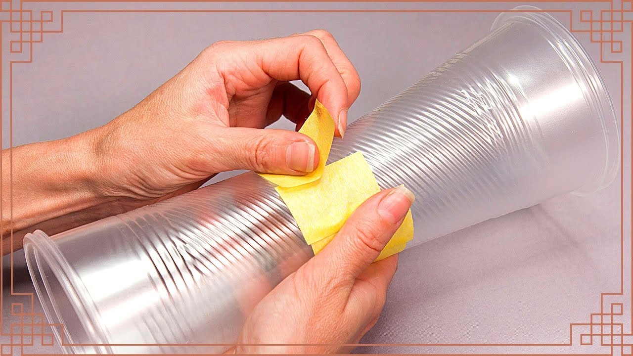 How to recycle disposable glasses in a practical and useful way! - YouTube