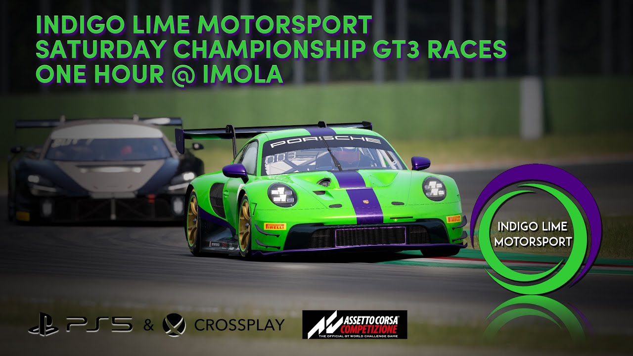Indigo Lime Motorsport Saturday GT3 Championship Race @ Imola - YouTube