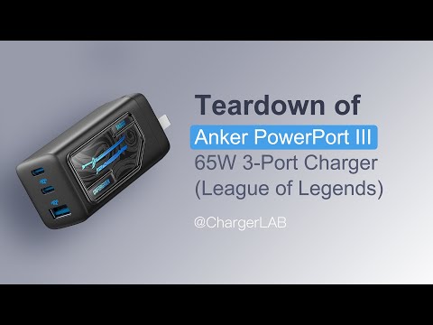 Teardown of Anker PowerPort III 65W 3-Port Fast Charger (League of Legends Version)