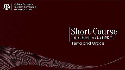 HPRC Short Courses - YouTube