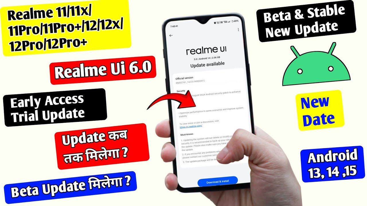 Realme 11/11x/11Pro/11Pro+/12/12x/12Pro/12Pro+ Realme Ui 6.0 Beta Early ...