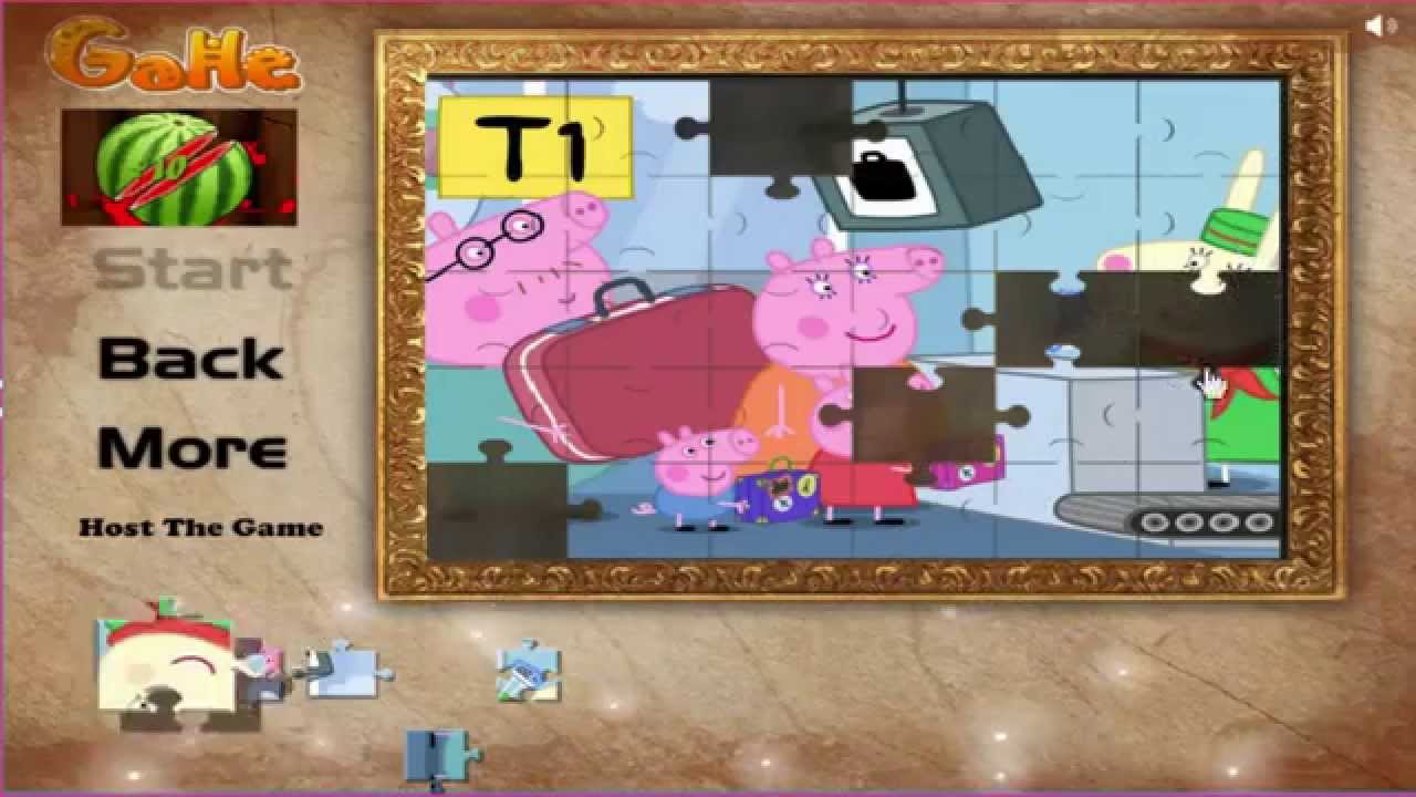 Peppa Pig Jigsaw Puzzle full game episodes for children - YouTube