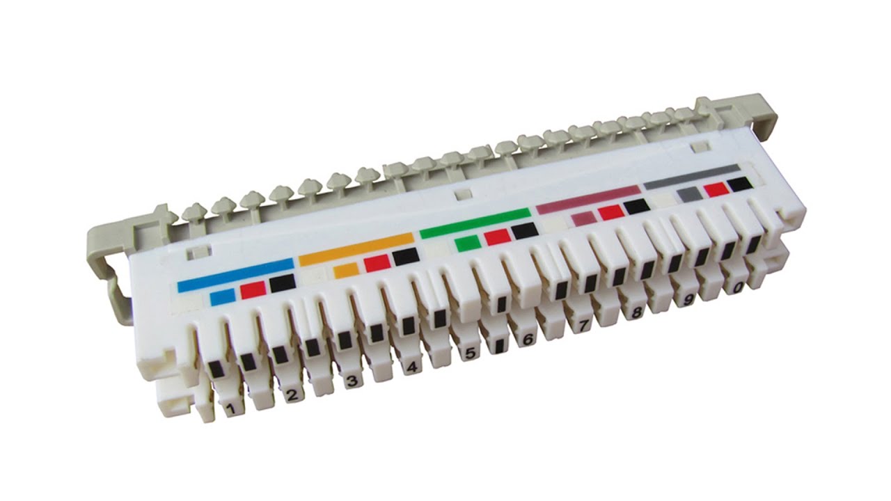 10 pairs LSA disconnection module with color label - YouTube