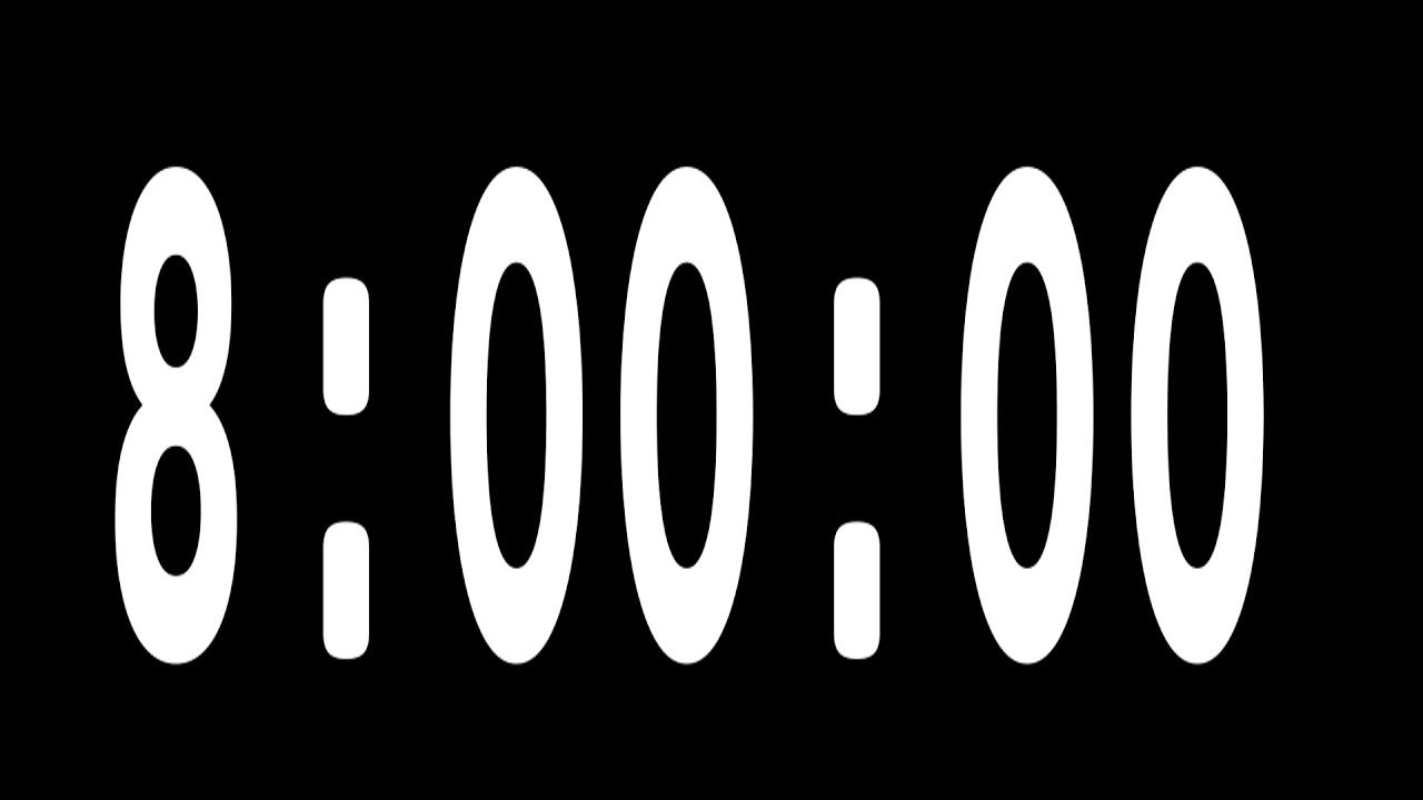 8 hour timer | 480 minute timer - YouTube