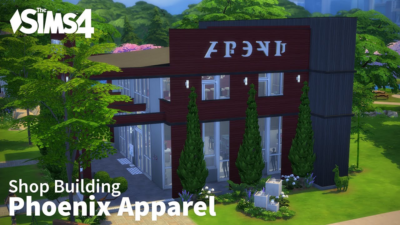 Phoenix Apparel | The Sims 4 Shop Building - YouTube