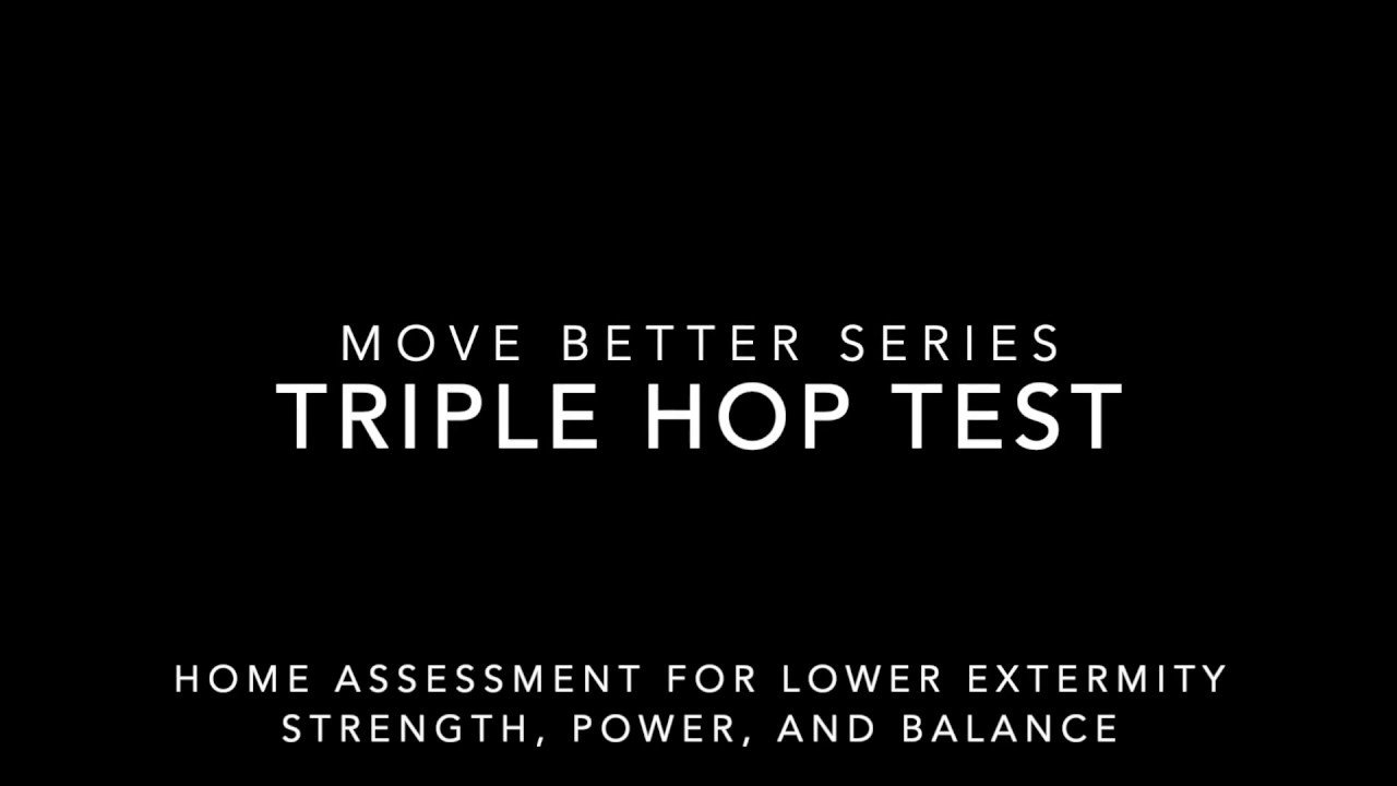 Triple Hop Test - YouTube