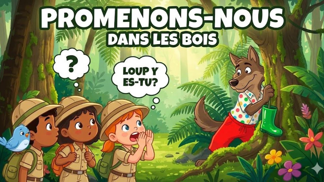 🐺 Promenons-nous dans les bois 🌿 Comptine avec Tuitou - YouTube