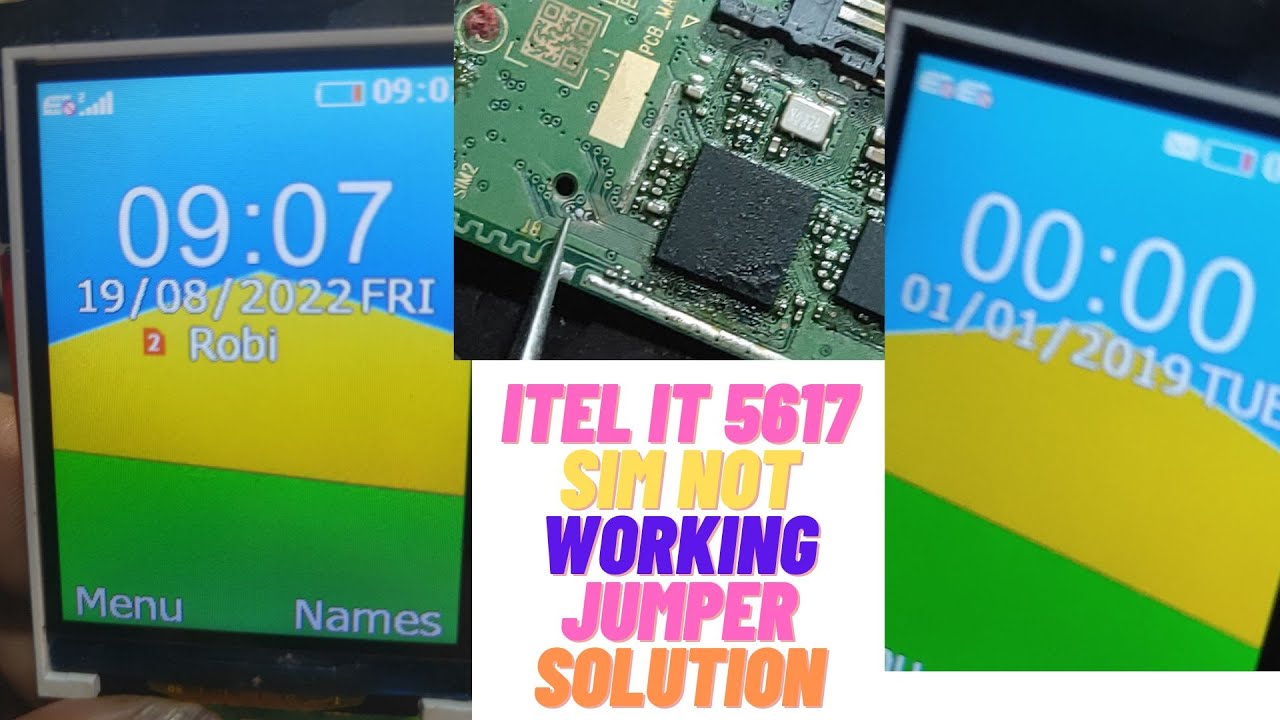 itel it 5617 sim not working jumper solution - YouTube