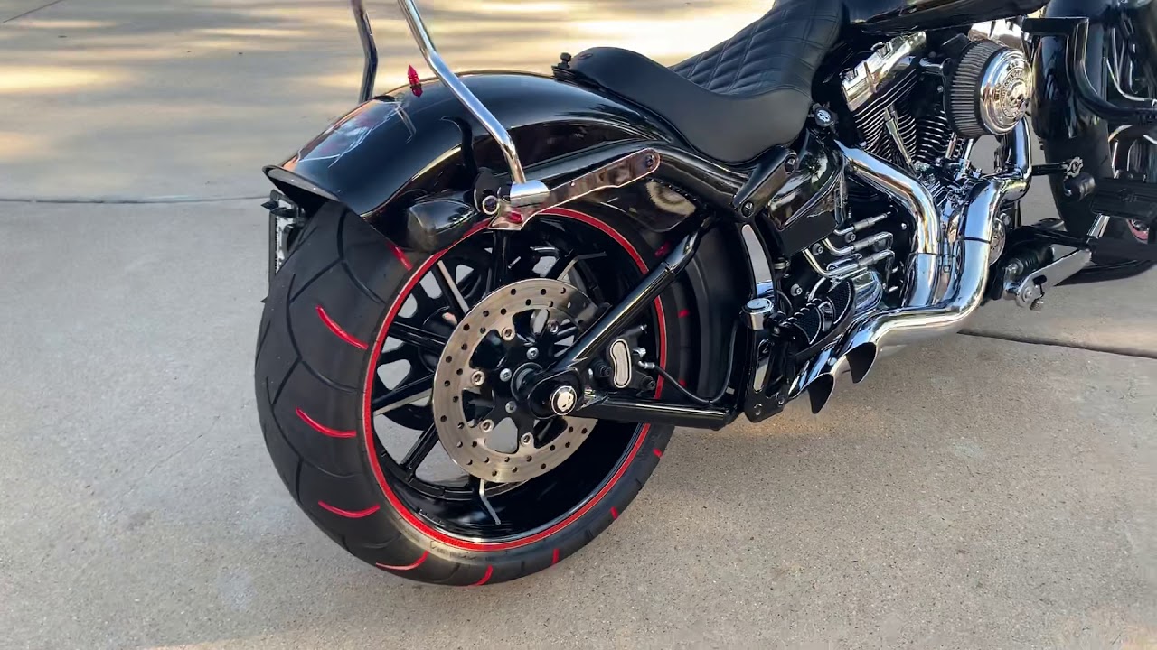 Harley breakout tire 280 paint - YouTube
