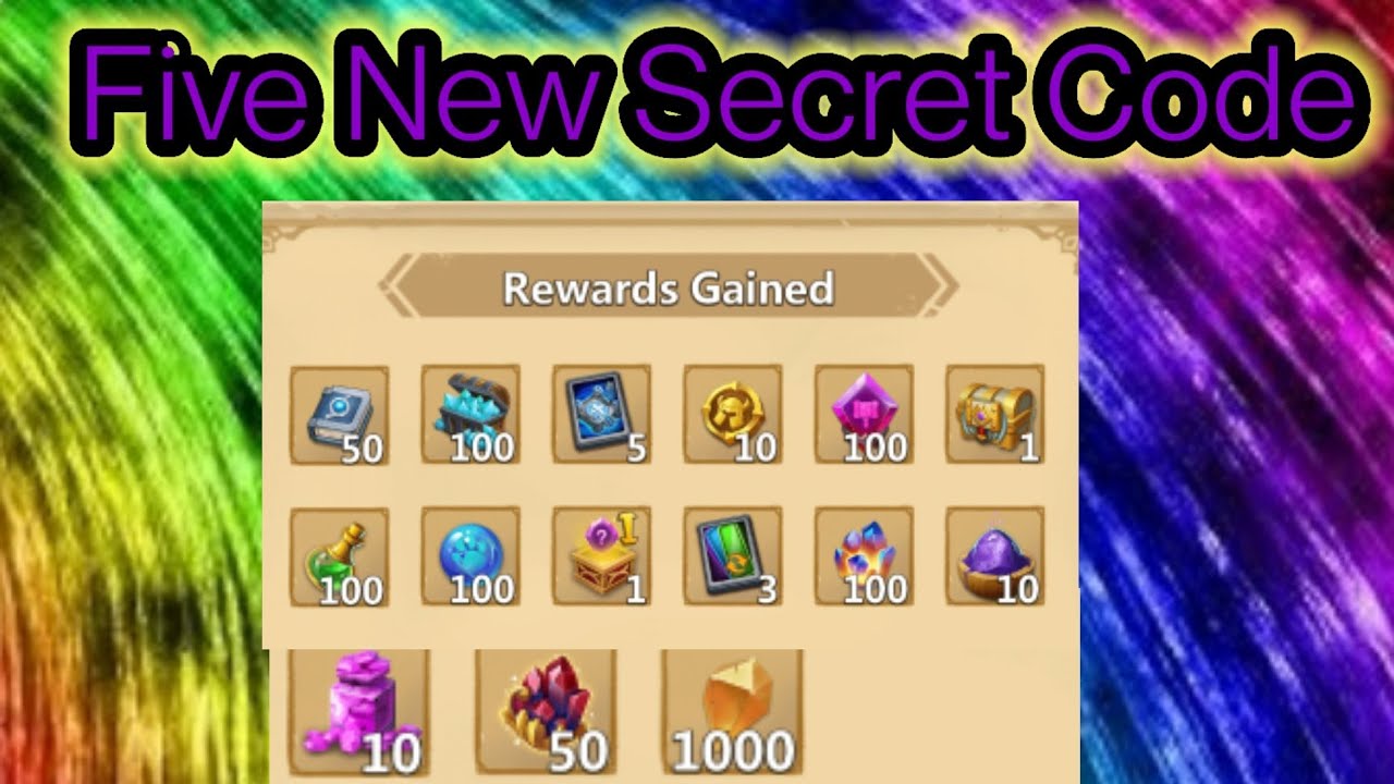 Five New Secret Code | November 2022 #castleclash #cbcevent - YouTube