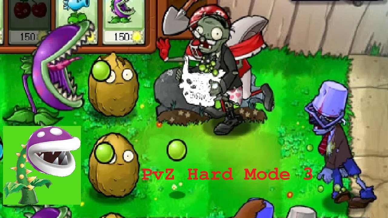 Plants vs Zombies Hard Mode (PvZ+) Part 3: Chomper MVP - YouTube