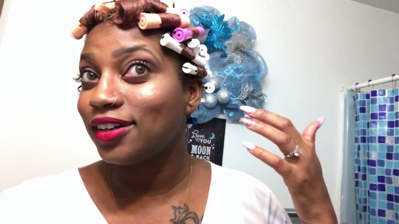 How To Style A TWA (with rollers) on Natural Hair | Naturally Creative ...