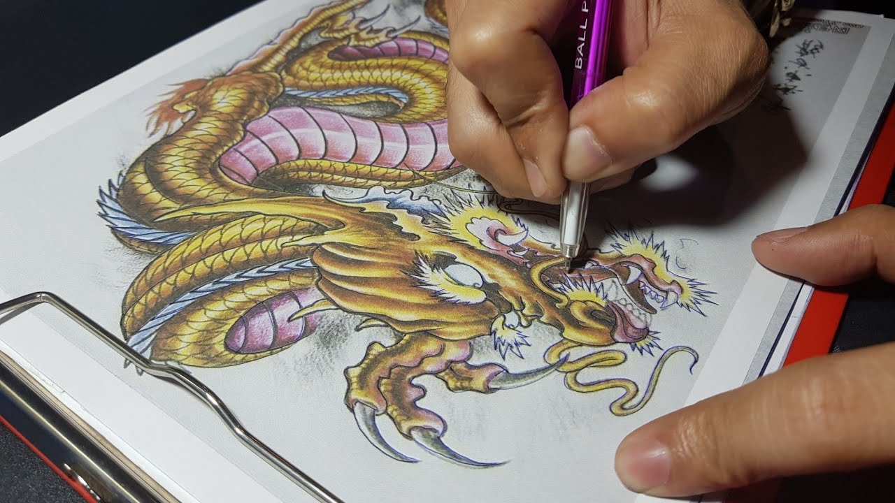 សាក់រូបនាគដោយស៊ីដែន / Dragon tattoo by RSD SIDEN | BY YUDY RSD ...