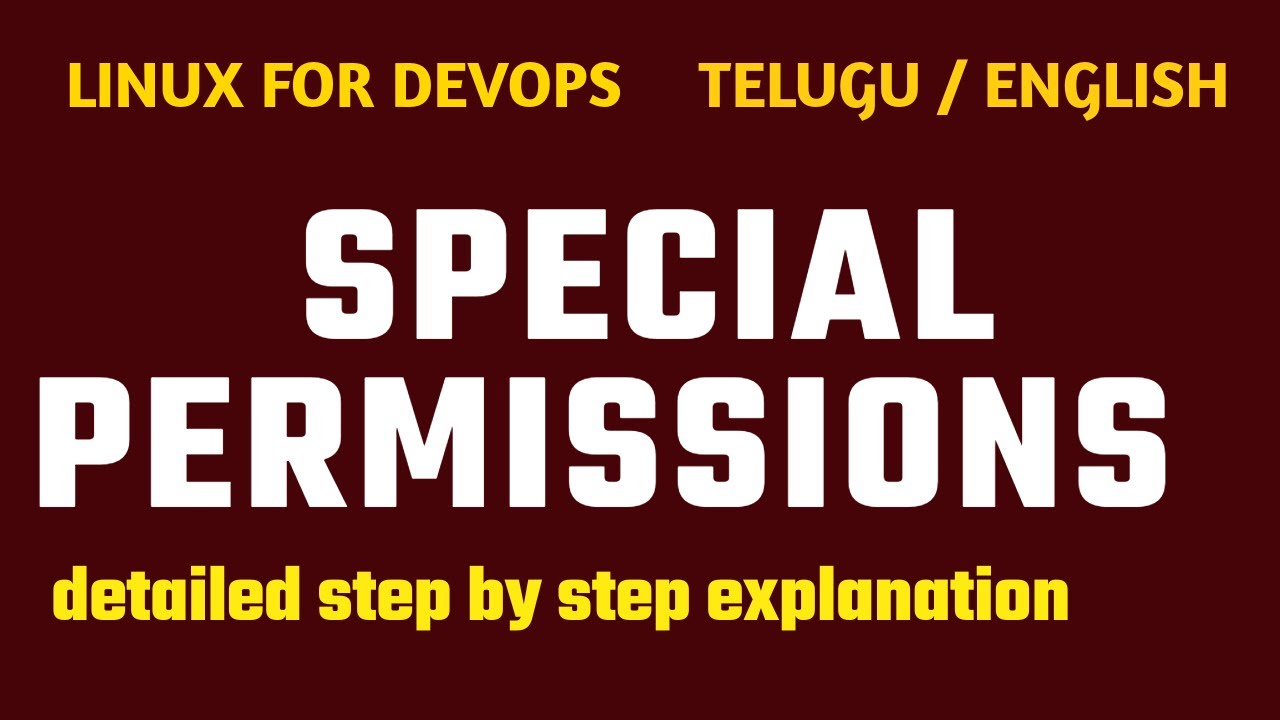 Linux |Apply Special Permissions to Groups on Directory in Telugu ...