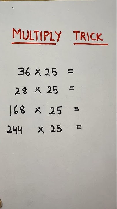 Multiply by 25 in 2 seconds 🔥🔥| Math Tricks | Multiply Trick |Fast Calculation Trick| #shorts ...