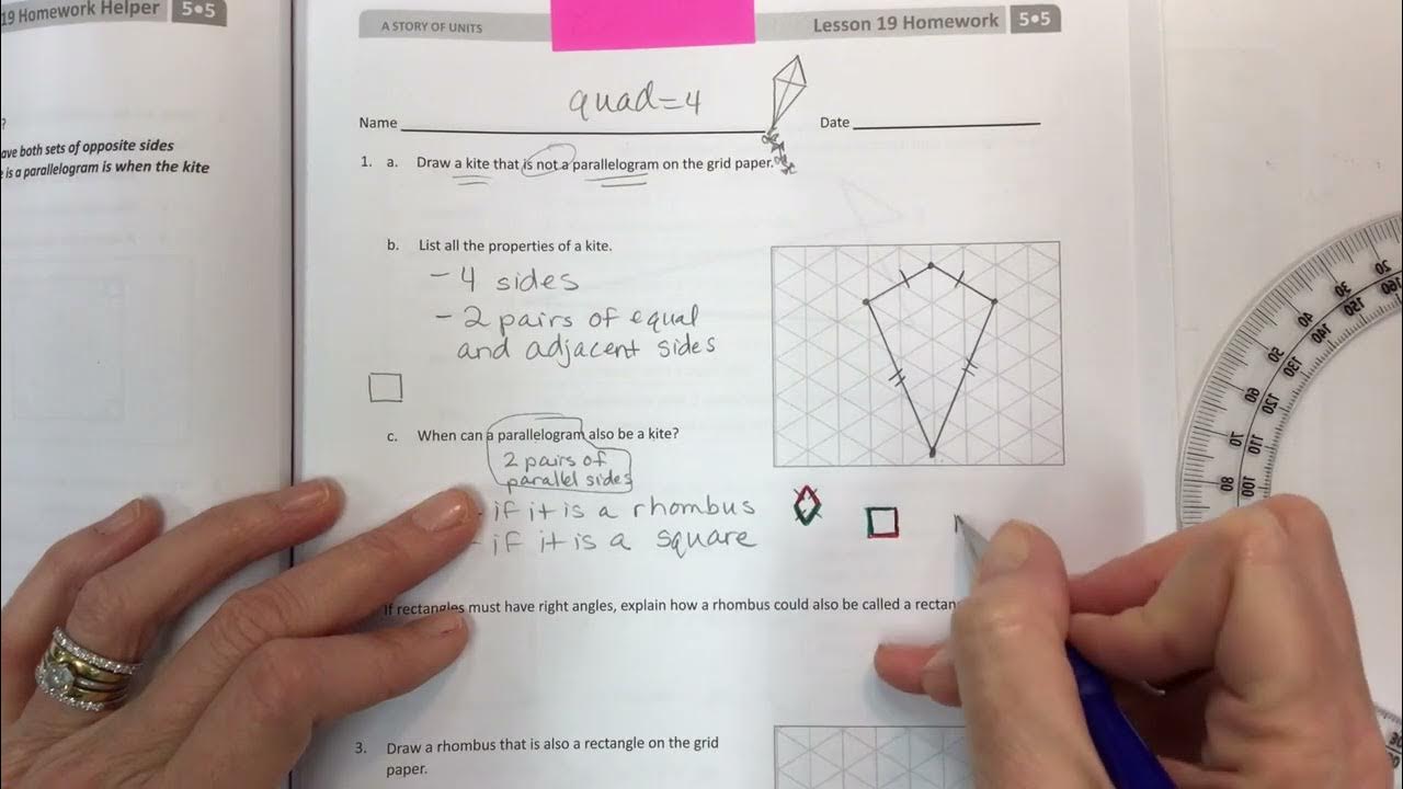 Eureka math grade 5 module 5 lesson 19 homework pages - YouTube