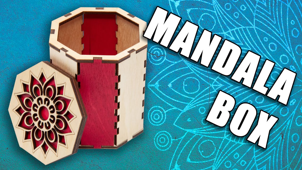 Snap Lid Laser Cut Box with Mandala Lid / Files Included! - YouTube