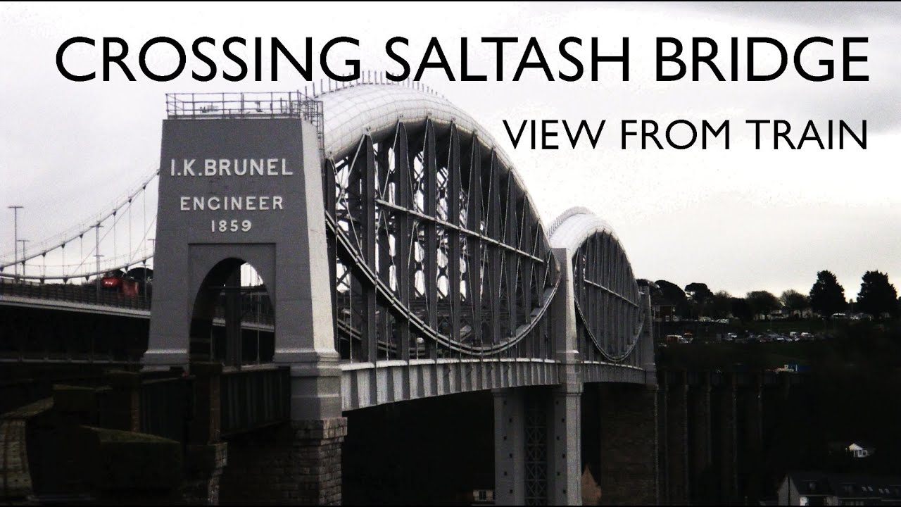 View from the train crossing the Saltash bridge - YouTube