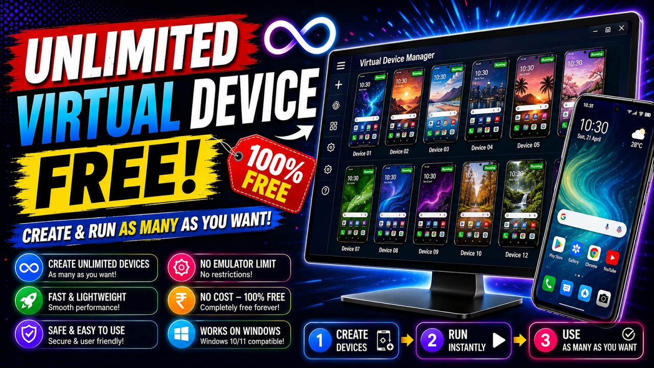 How to Create Virtual Android & PC Device for Free (Easy Method) - YouTube