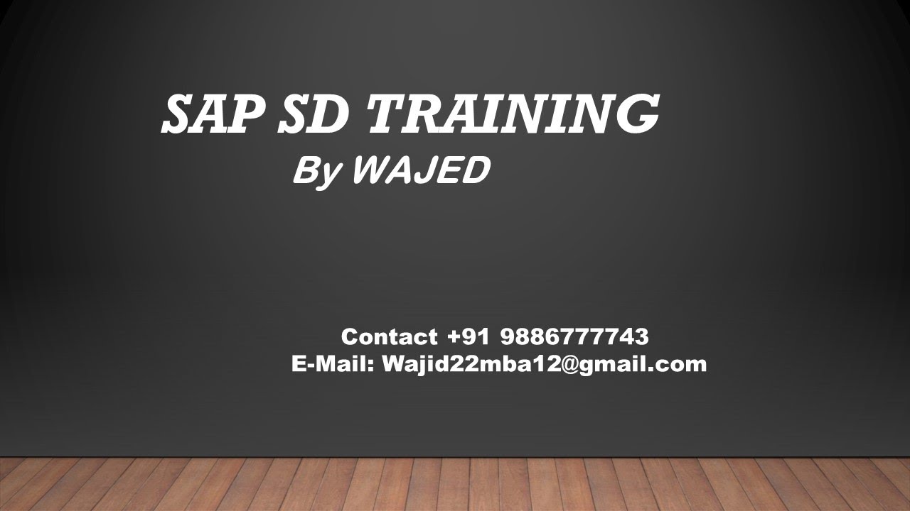 SAP SD Enterprise Structure -1 - YouTube