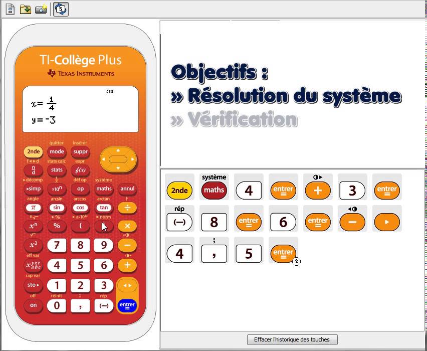 07 - système d'equations avec la TI-Collège Plus - YouTube