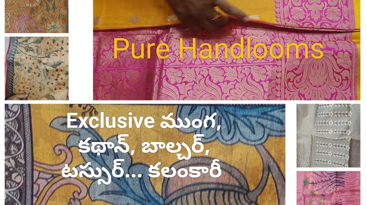 Pure Handlooms శారీస్ designers with fine quality with beautifulcolour ...
