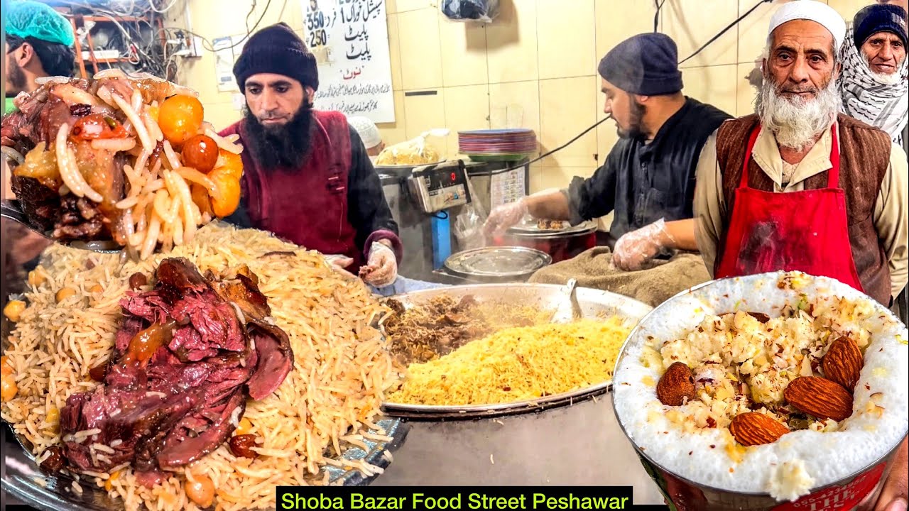 Peshawar Ghost/beef Pulao/Pilaf,Lassi,Shoba Bazar Food street in ...