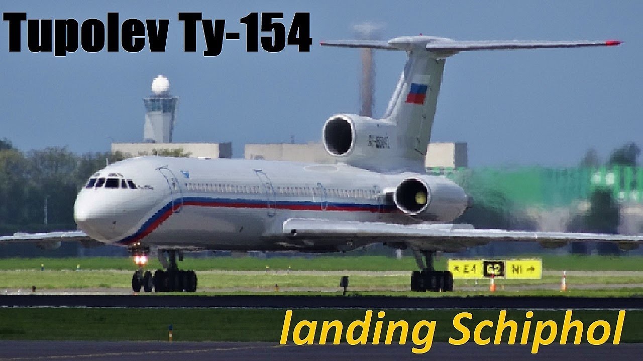 RARE Tupolev TU-154 landing SCHIPHOL RA-85042 - YouTube